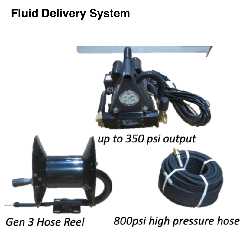 Intec's Fluid Delivery System 350psi - Assembly with high pressure hos